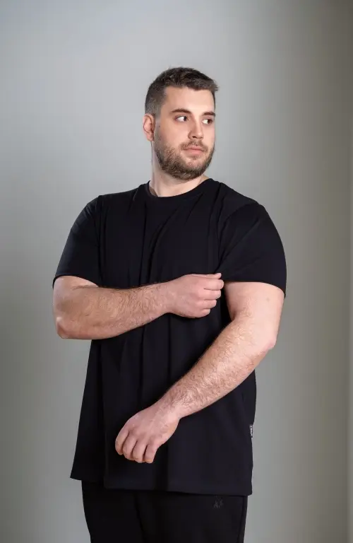 Panda4U Muška majica Basic, Crna