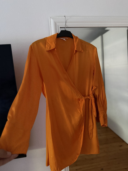 H&M NOVO haljina satenska viskoza S vel