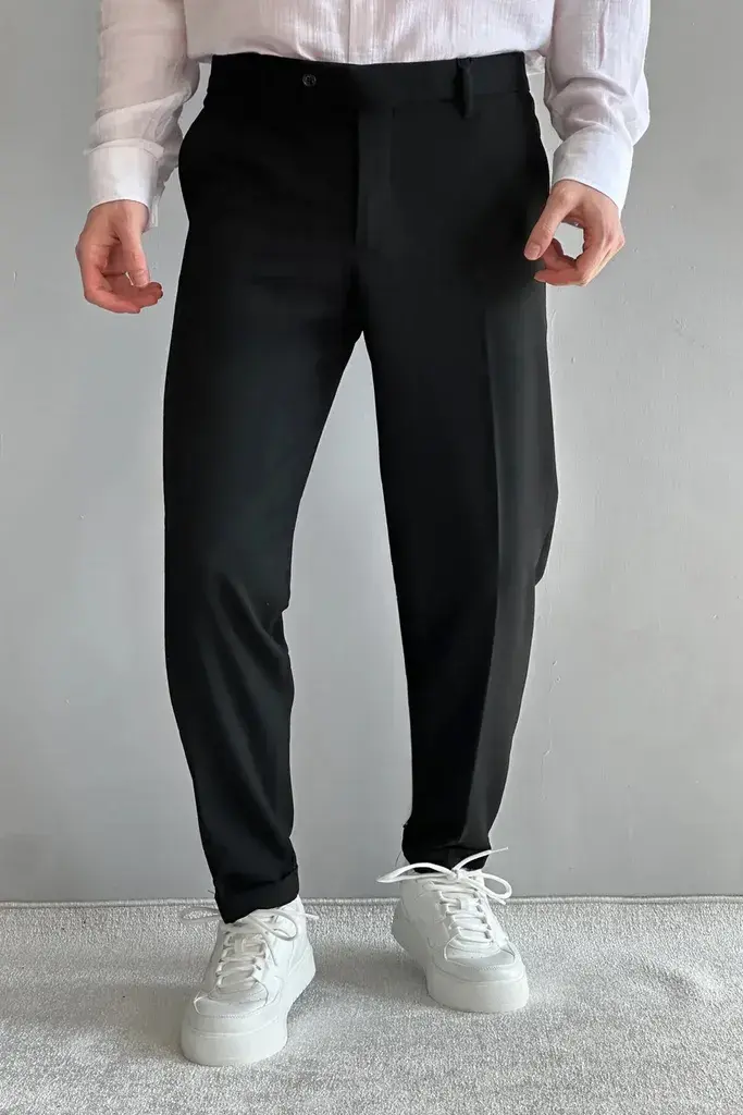 Trendyol muške pantalone Tmnaw26Pl00017, Crna-Crna