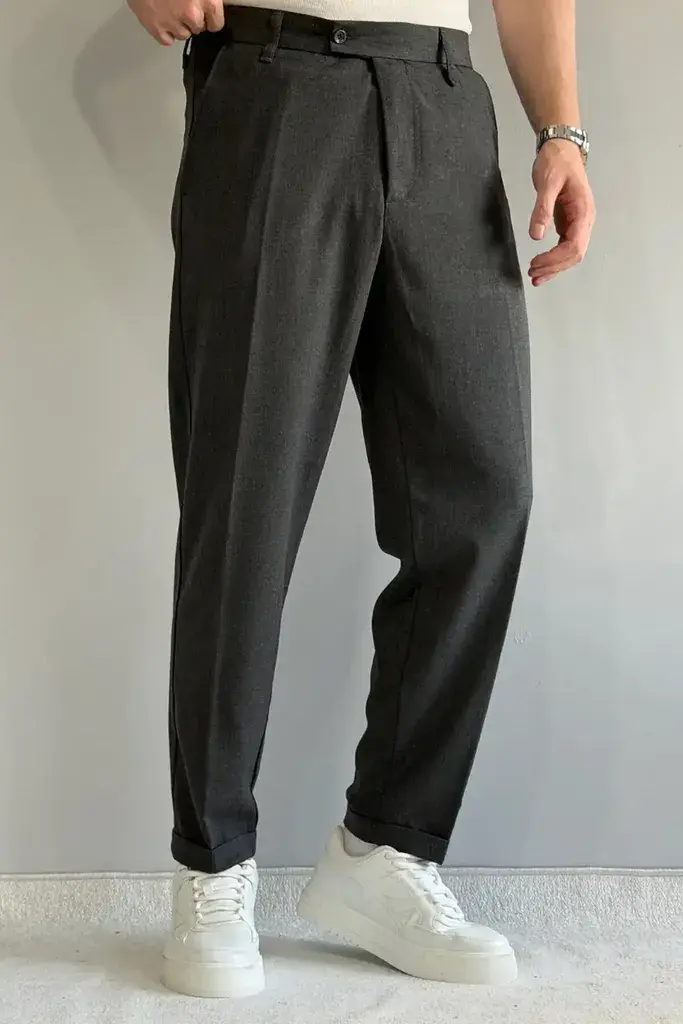 Trendyol muške pantalone Tmnaw26Pl00017, Antracit / Siva