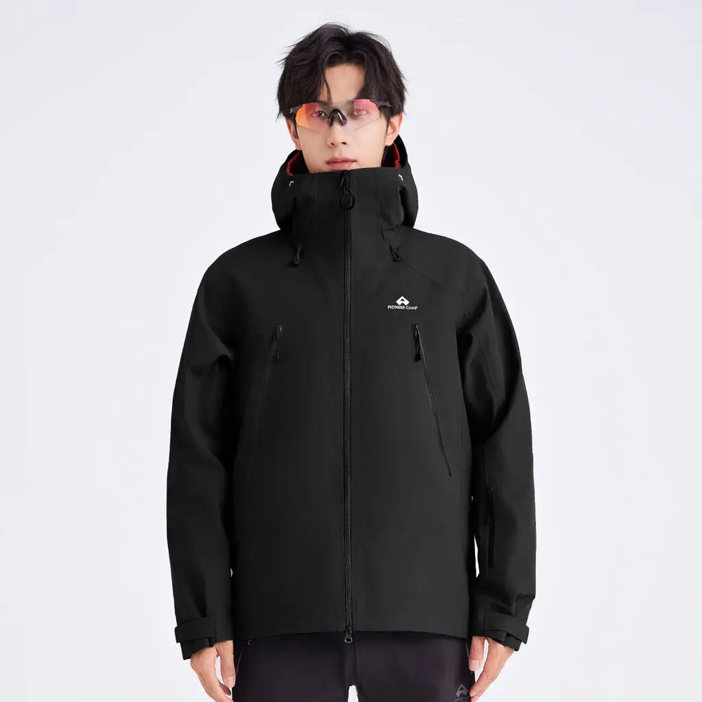 Pioneer Camp Muška jakna za planinarenje Snow Eagle 2.0, Hardshell, Crna