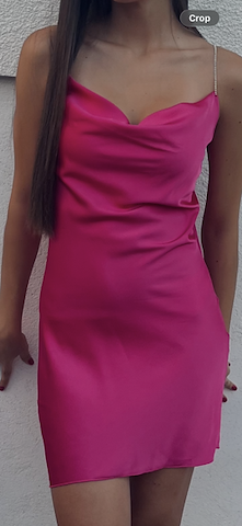 Roze mini haljina