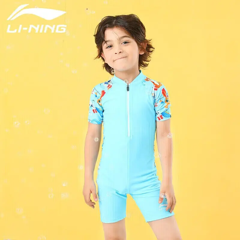 Li-Ning Jednodelni kupaći kostim za dečake, Svetloplavi