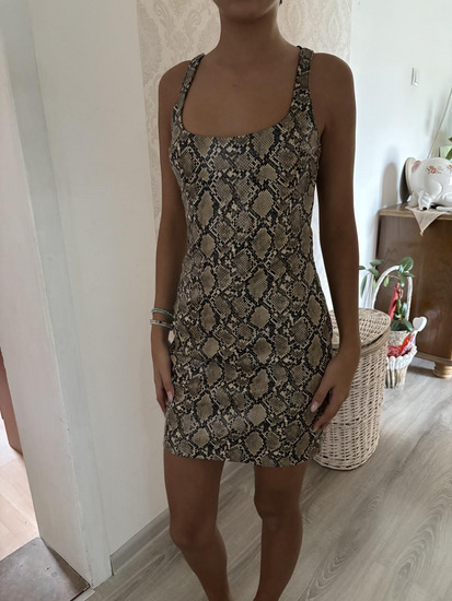 Zara zmijska haljina XS