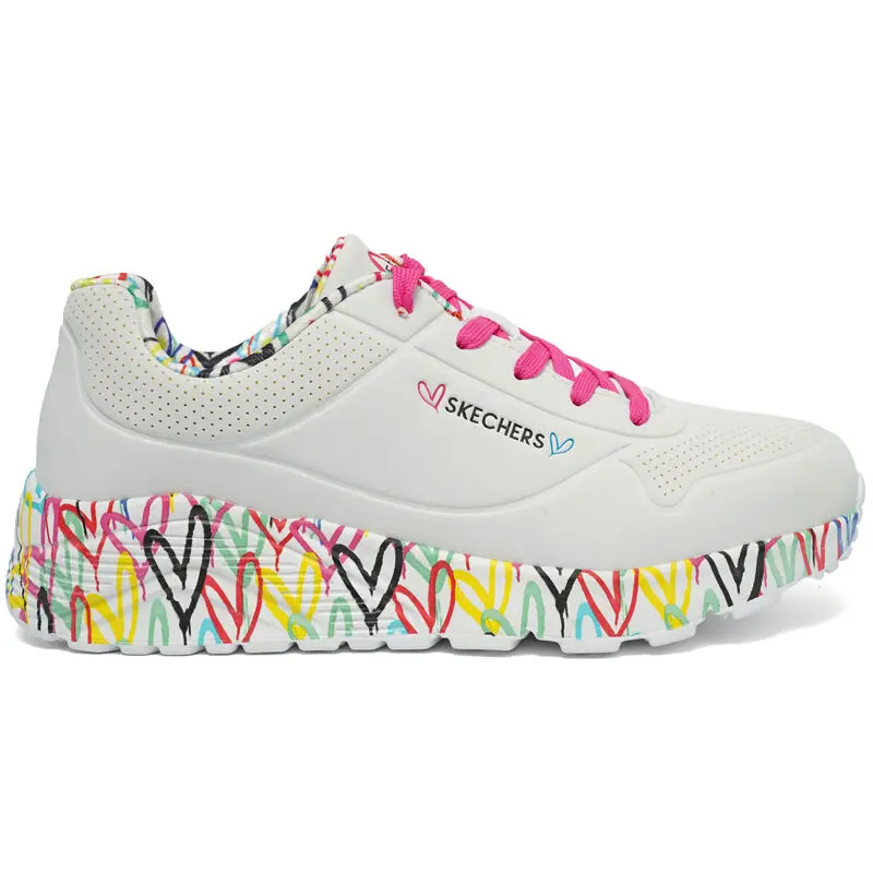Skechers Patike za devojčice Uno Lite, 314976L-WMLT, Bele