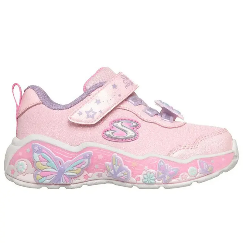 Skechers Patike za devojčice S Lights Lil Butterfly Bliss, 303066N-LPMT, Roze