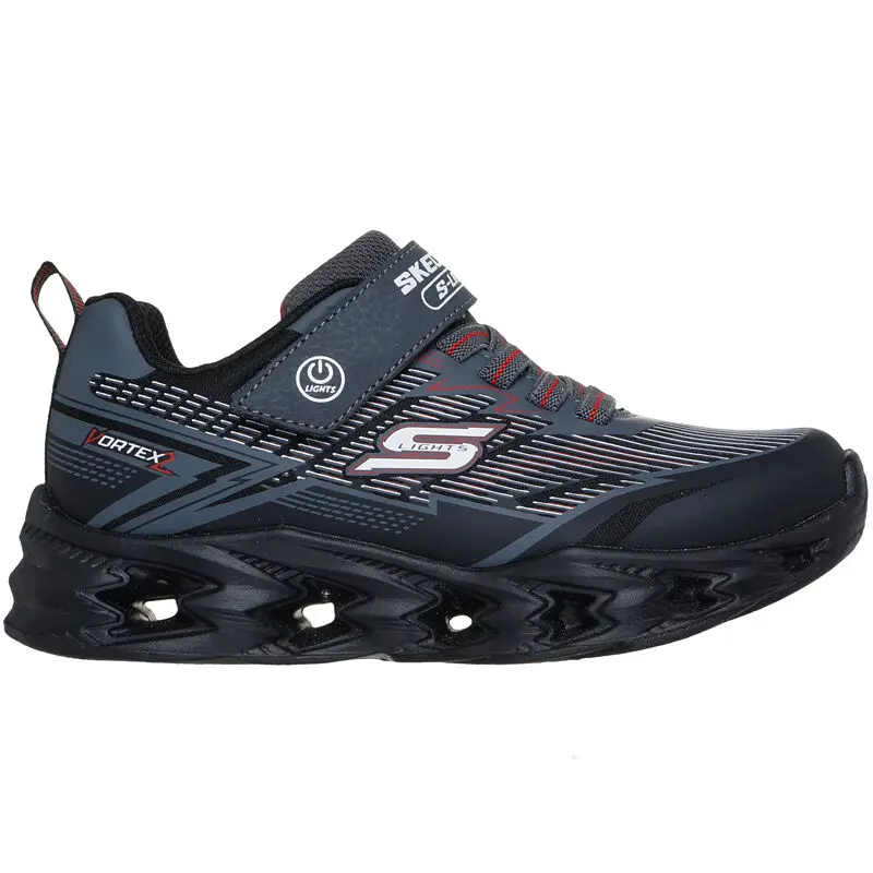 Skechers Patike za dečake S Lights-Vortex 2.0-Veltrox, 400605L-BKCC, Tamnosive