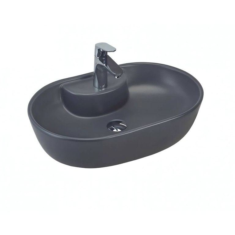 Umivaonik Knidos 60 cm – crni keramicki umivaonik
