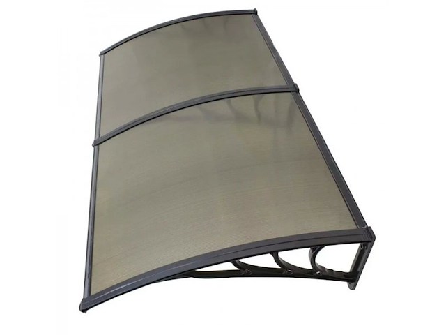 Nadstrešnica Aluminijumska 240x120cm Crna Bronza 5mm