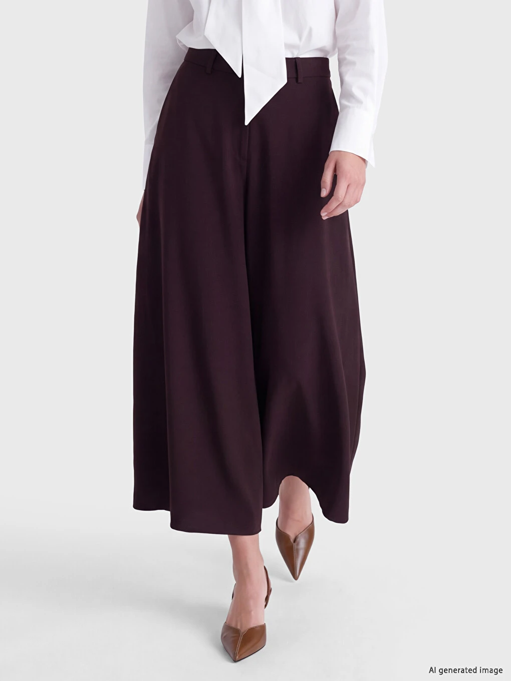 LCW Modest Ženske Pantalone Širokog Kroja Sa Širokim Nogavicama