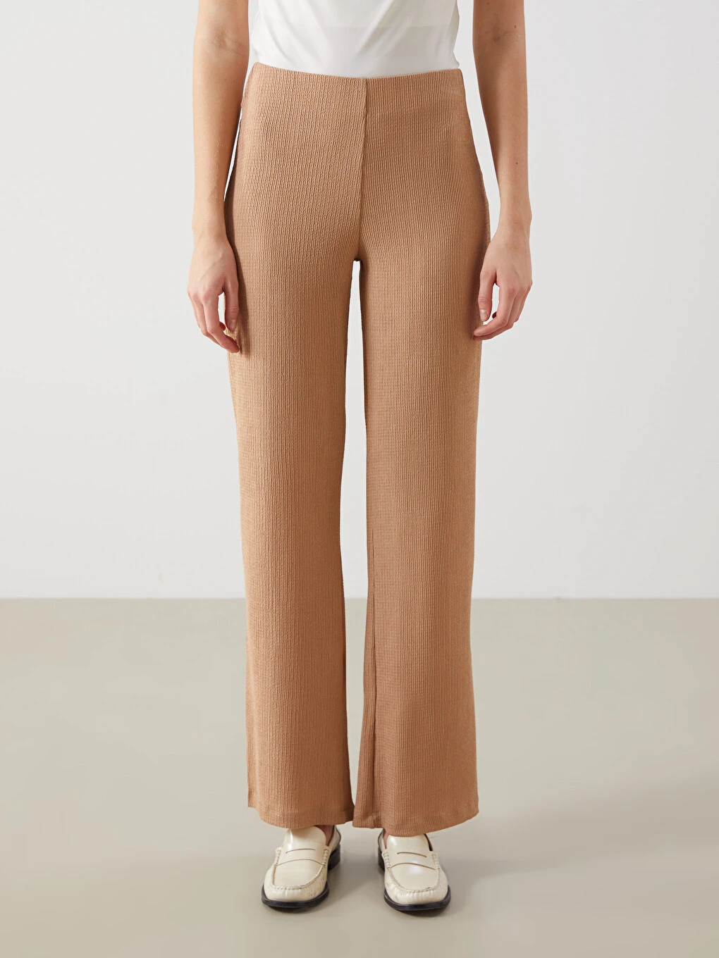 LCWAIKIKI Classic Ženske Teksturirane Pantalone Sa Elastičnim Strukom