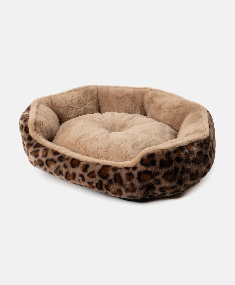 Ležaj za kućne ljubimce s leopard dezenom
