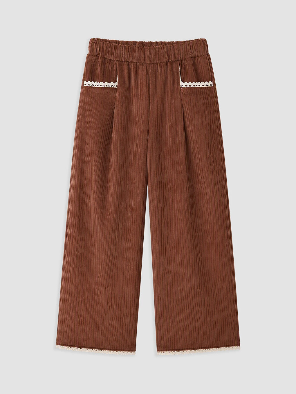 LCW Kids Somotske Pantalone Širokih Nogavica Za Devojčice
