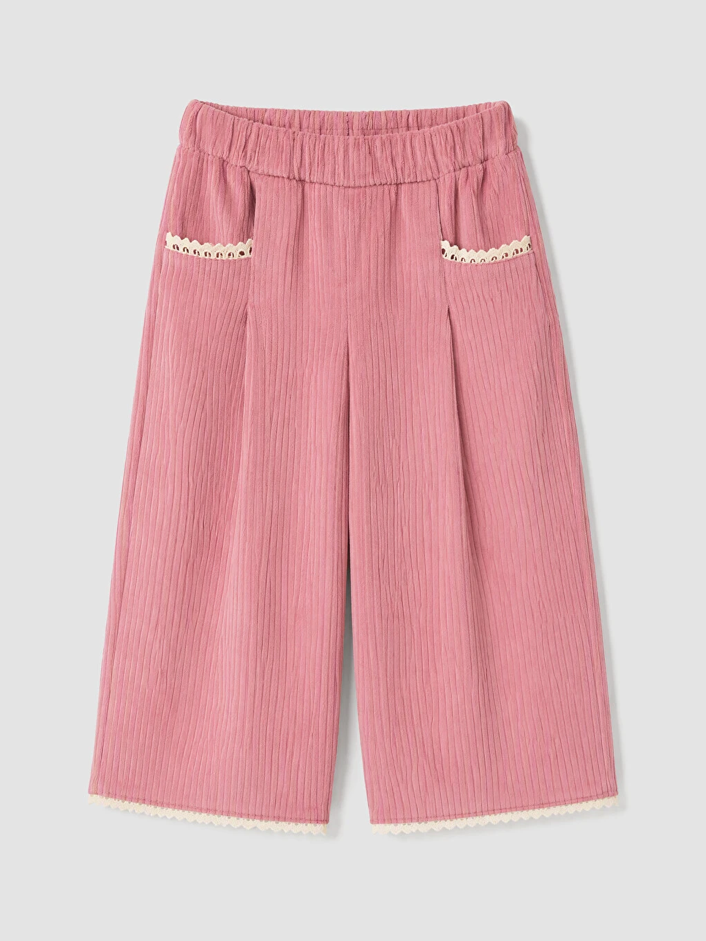 LCW Kids Somotske Pantalone Širokih Nogavica Za Devojčice