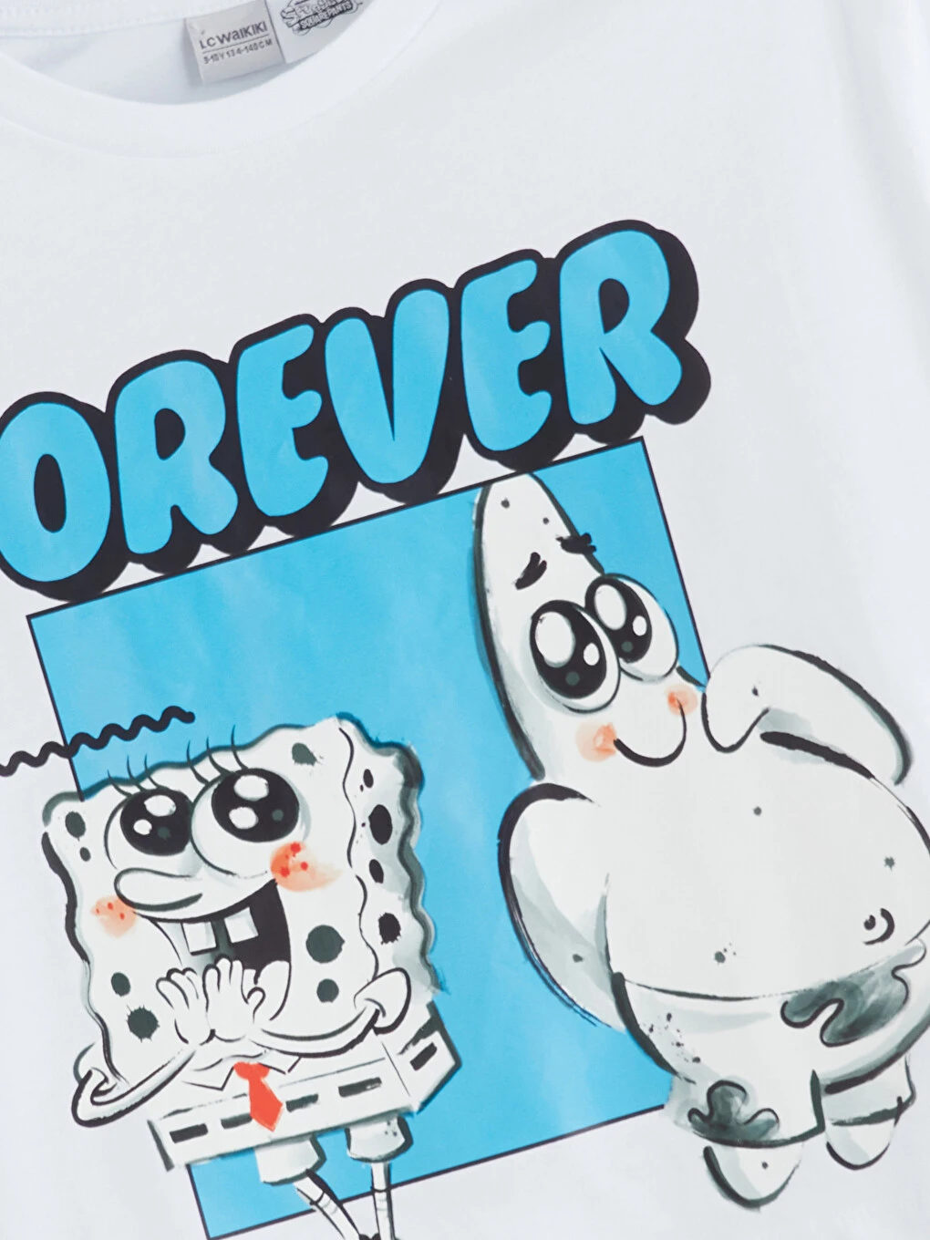 LCW Kids Majica Sa Okruglim Izrezom Sunđer Bob Štampana Za Devojčice