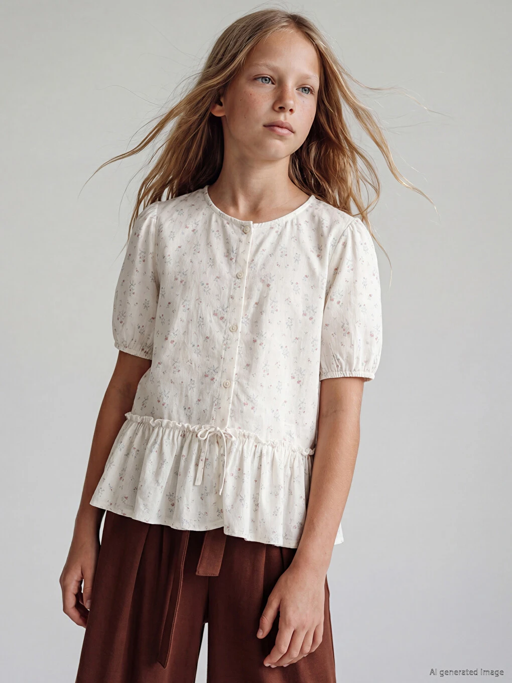 LCW Kids Nabrana Dečija Peplum Košulja