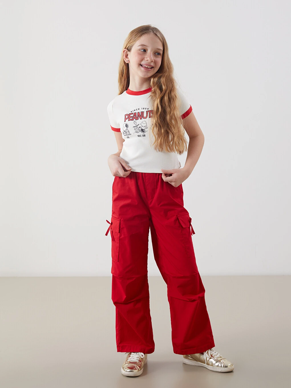 LCW Kids Okrugli izrez Snoopy štampana dečja majica