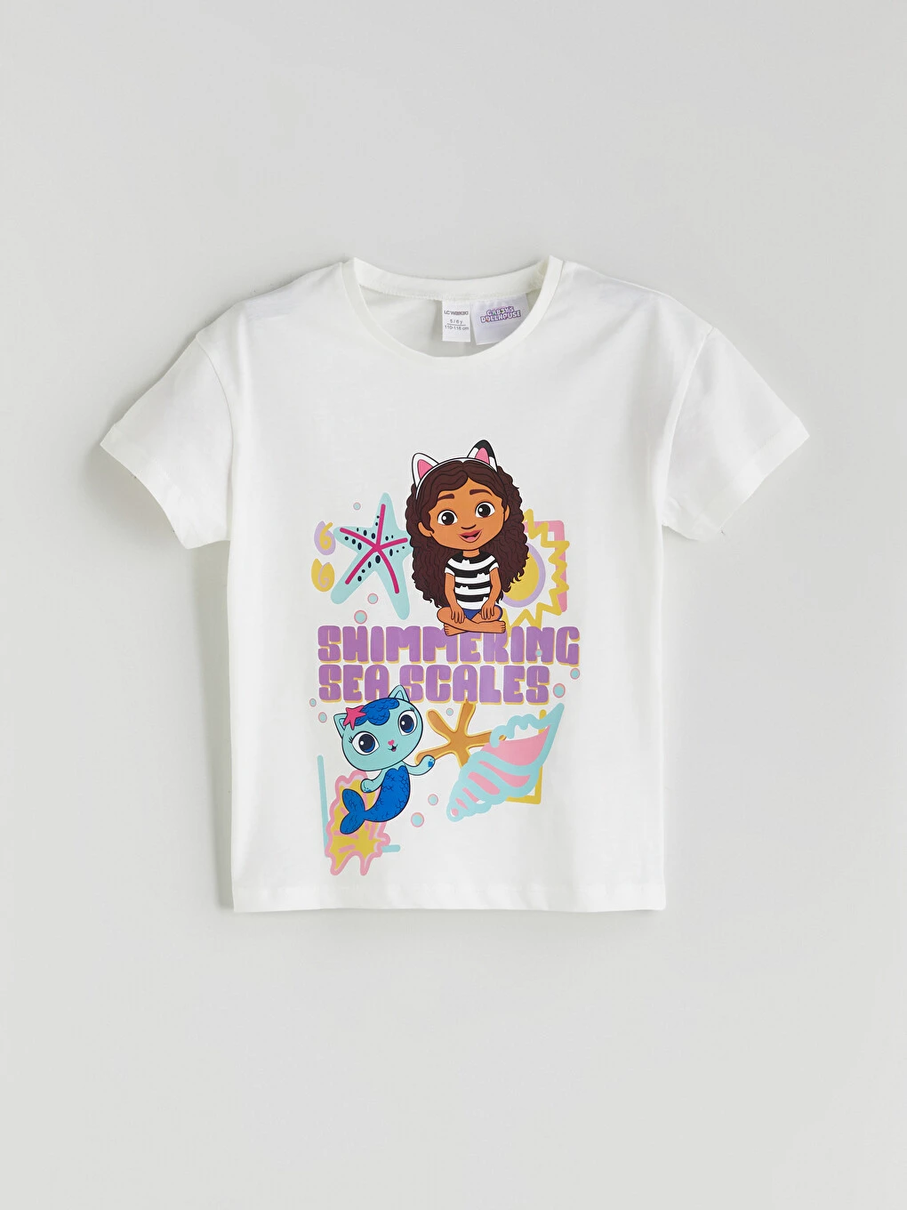 LCW Kids Gabby's Dollhouse Štampana Majica I Šorts Za Devojčice 2 Komada