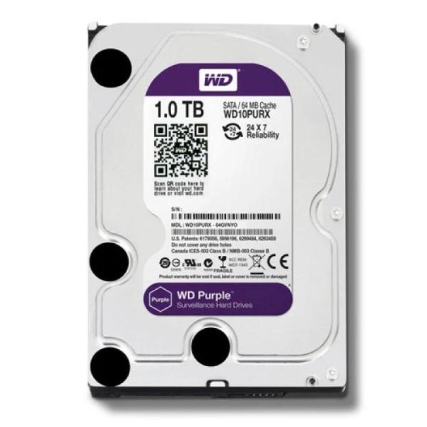 WESTERN DIGITAL Hard disk 1TB SATA3 Caviar 64MB WD10PURX Purple