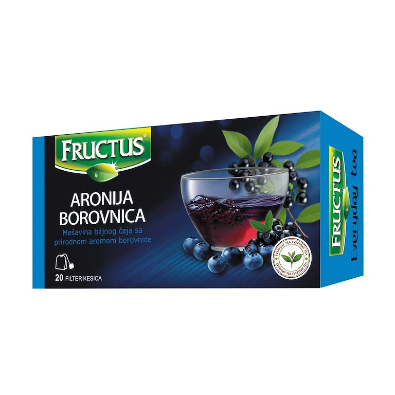 FRUCTUS Čaj sa aromom borovnice 50g, 20x2.5g