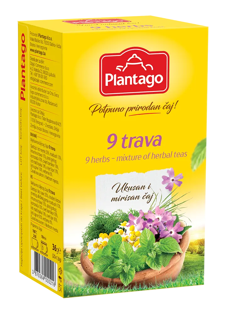 Plantago Čaj 9 trava, 36g