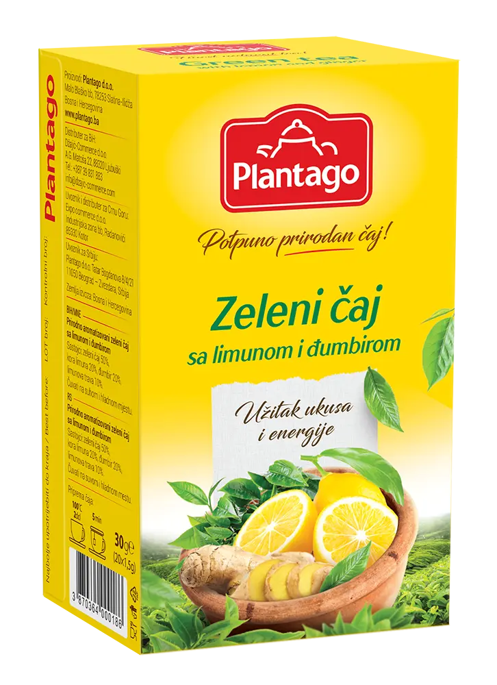 Plantago Čaj Zeleni sa limunom, 30g