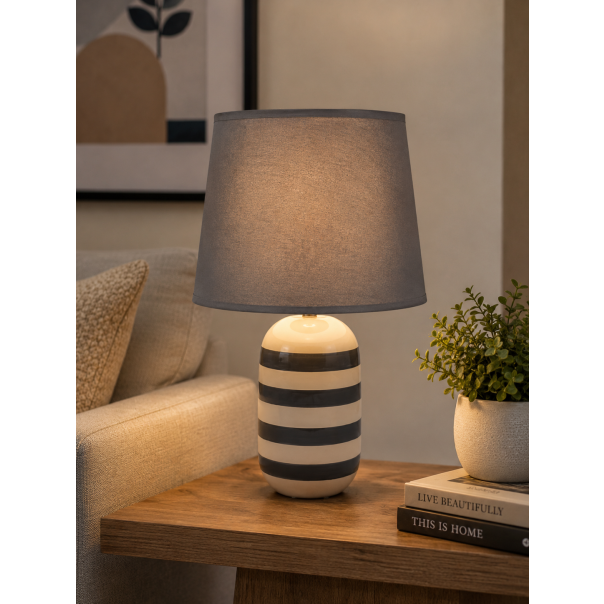 MKS Stona lampa Keramika Siva 46 cm