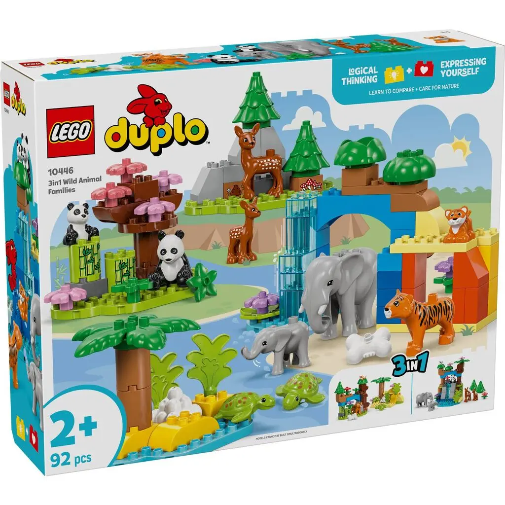 LEGO Duplo 3u1 Porodice divljih životinja 10446, Uzrast 2+