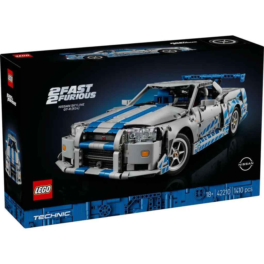 LEGO Technic Nissan skyline GT-R (r34) automobil iz paklenih ulica 2 42210, Uzrast 18+