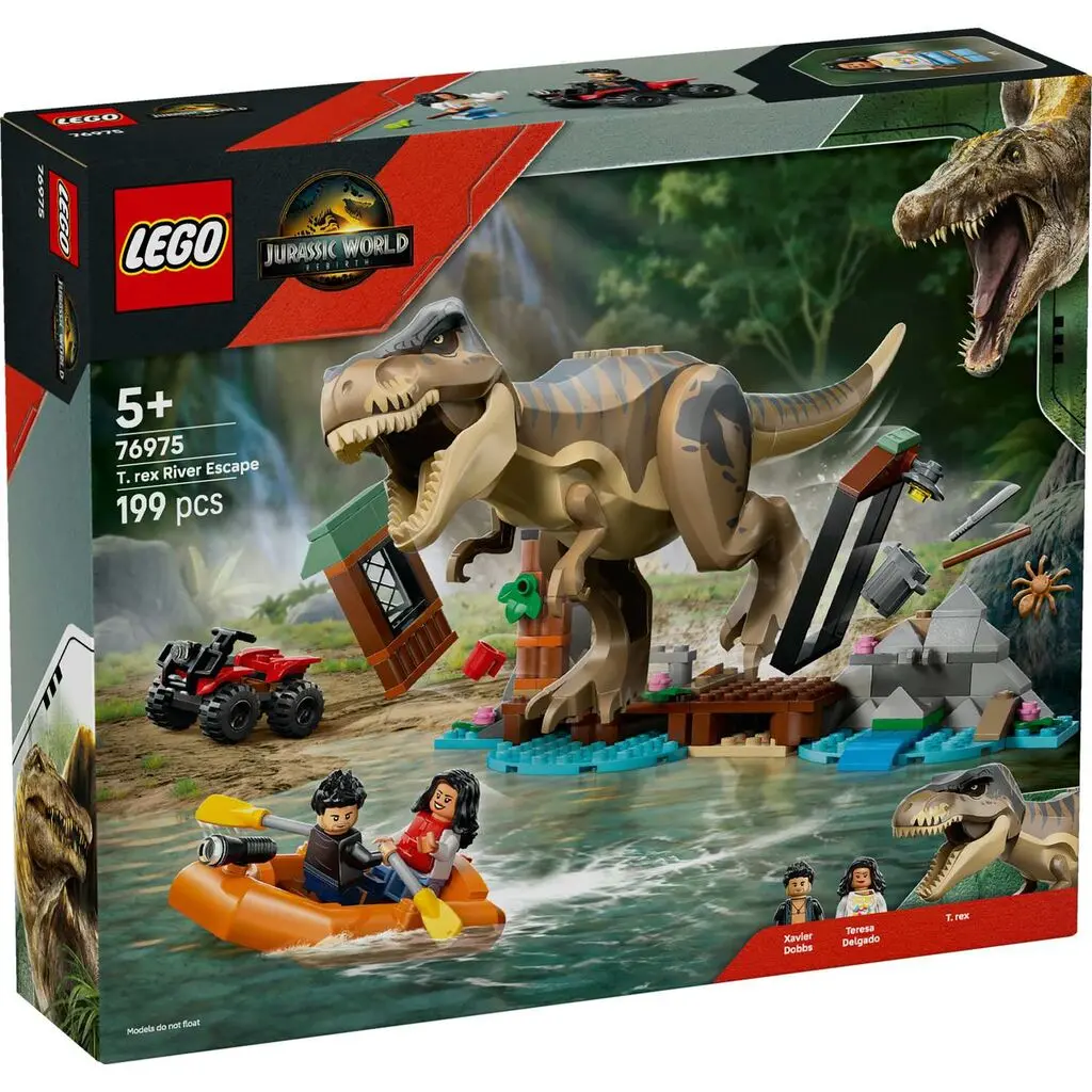 LEGO Jurassic World Bekstvo rekom od Ti-Reksa 76975, Uzrast 5+