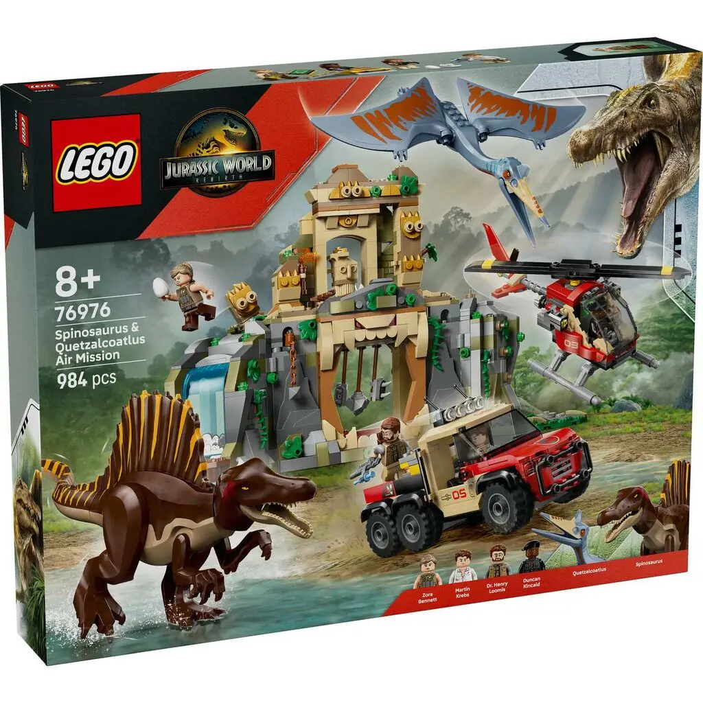 LEGO Jurassic World Vazdušna misija sa Spinosaurusom i Kvecalkoatlusom 76976, Uzrast 8+