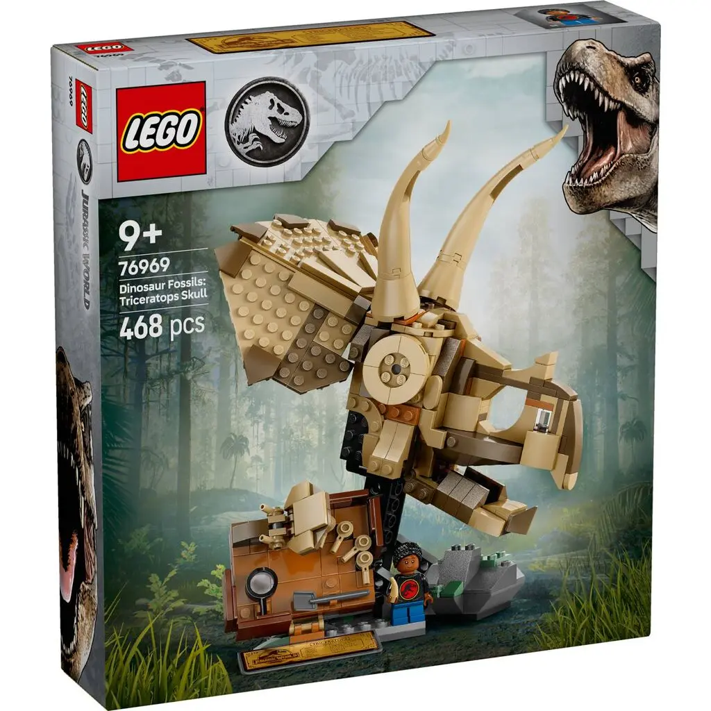 LEGO Jurassic World Fosili dinosaurusa: Lobanja triceratopsa 76969, Uzrast 9+
