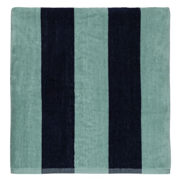 Peškir za plažu CAPRI MAXI 90 x 180 cm – 100% pamuk 380 g/m², dvobojne pruge, mint