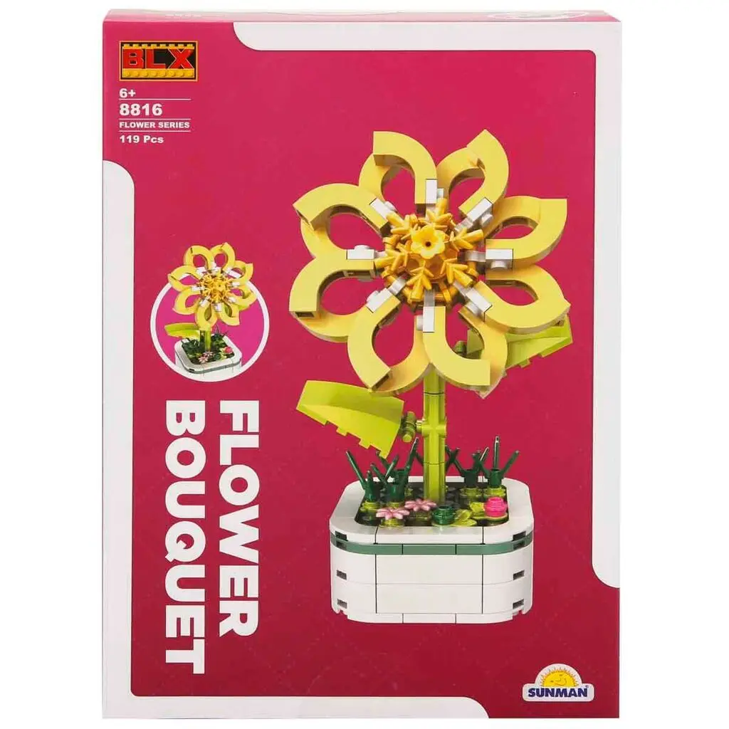BLX Kreativni Set sklopivih kocki Flowers, 119 delova, Zimski jasmin