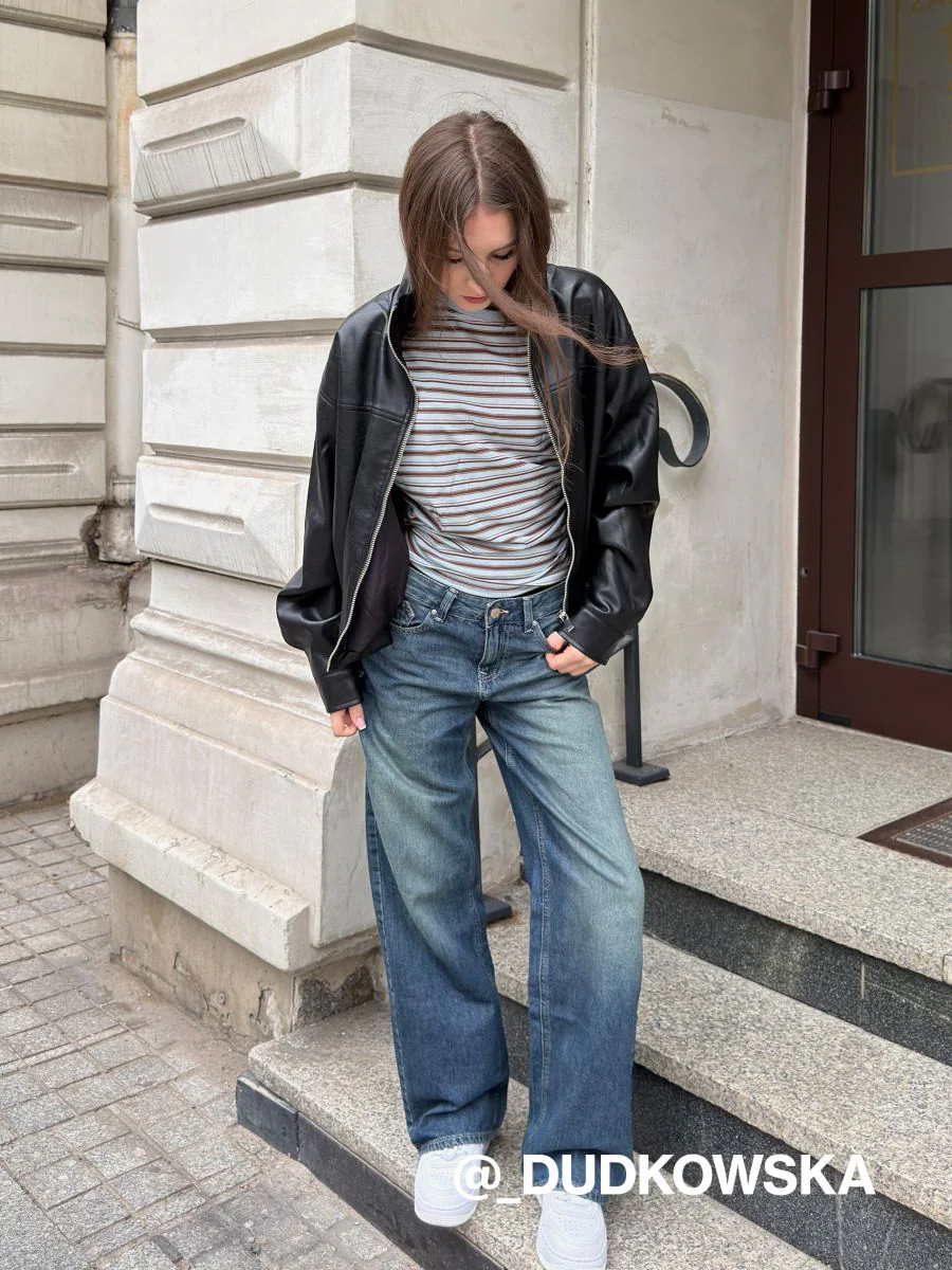 Farmerke wide leg sa niskim strukom PETITE