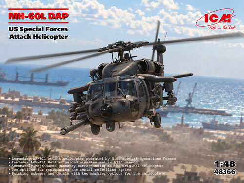 NEW! ICM 48366 Sikorsky MH-60L DAP - US Special Forces Attack Helicopter