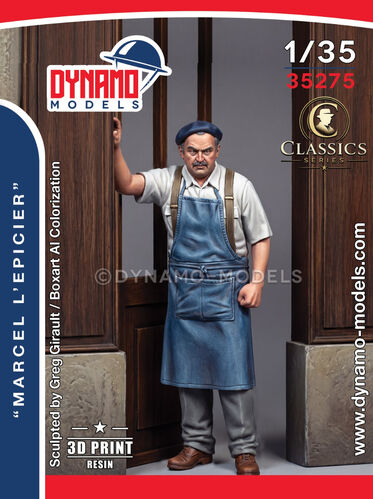 NEW! Dynamo-Models 35275 Marcel L'epicier (1 Figure / 3D-Printed)