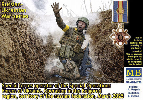 NEW! Master Box 24090 Russian-Ukrainian War Series - Ukrainian Special Forces Operator Belgorod Region / March 2025 (1 Figure)