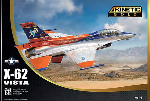 NEW! Kinetic 48175 General Dynamics F-16 - X-62 VISTA (Gold Series)