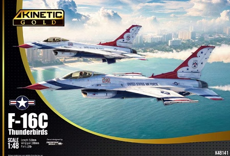 NEW! Kinetic 48141 General Dynamics F-16 C - Thunderbirds (Gold Series)
