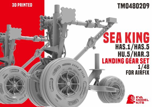 NEW! EVA Model Kits TM0480209 Westland Sea King HAS.1 / HAS.5 / HU.5 and HAR.3 - Landing Gear Set (for Airfix Kits / 3D-Printed)