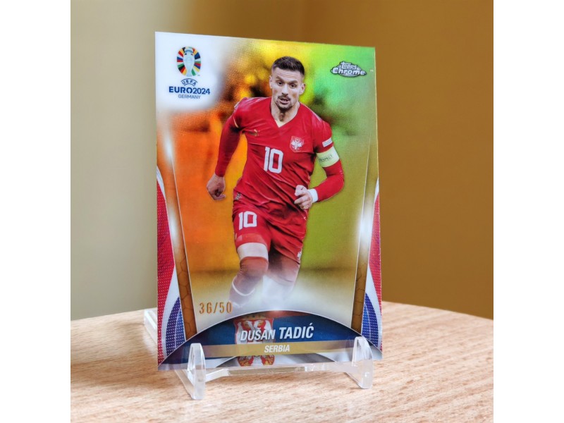 Dusan TADIC Gold Numeracija 50 - EURO 2024 Chrome