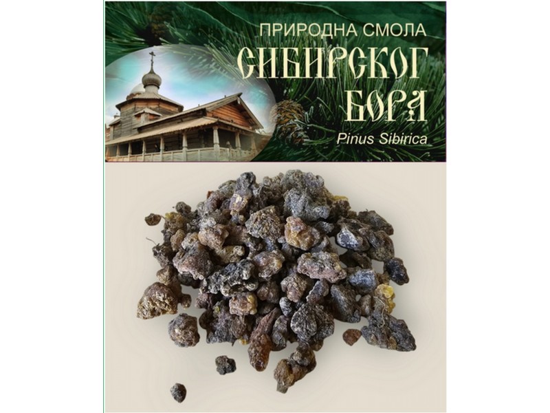 ( Tamjan ) Prirodna smola Sibirskog bora - Rusija