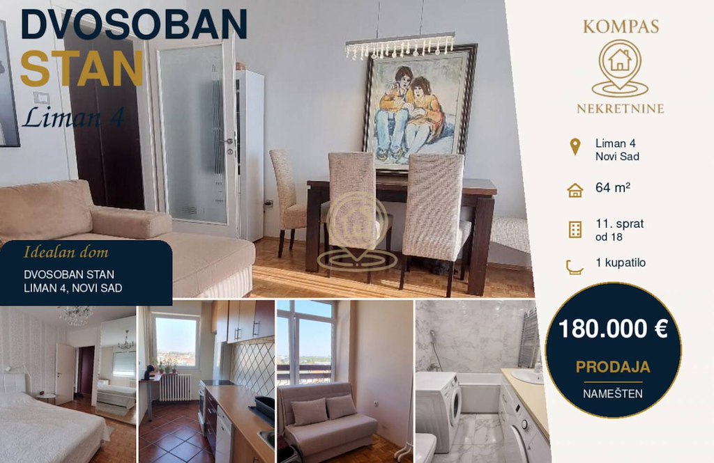 Dvosoban stan, Novi Sad | Prodaja · 64m² · 180.000€