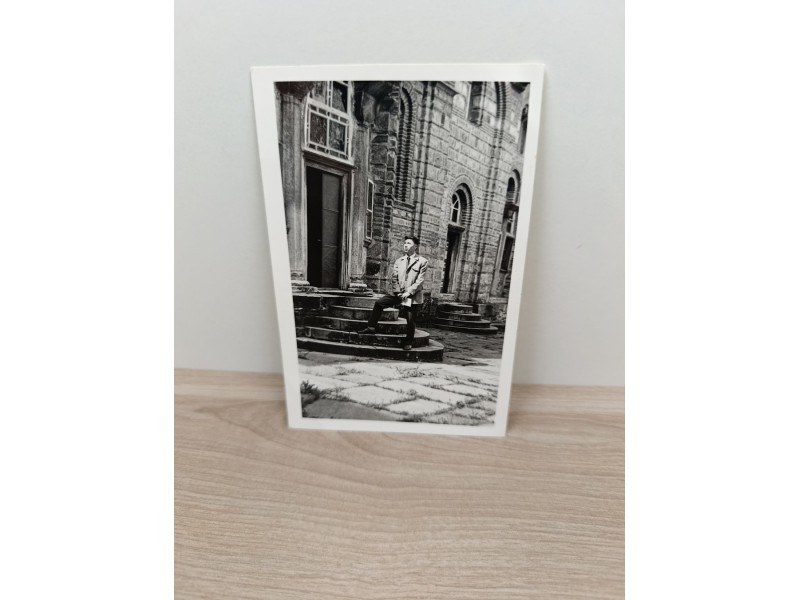 Vintage fotografija momak na Hilandaru