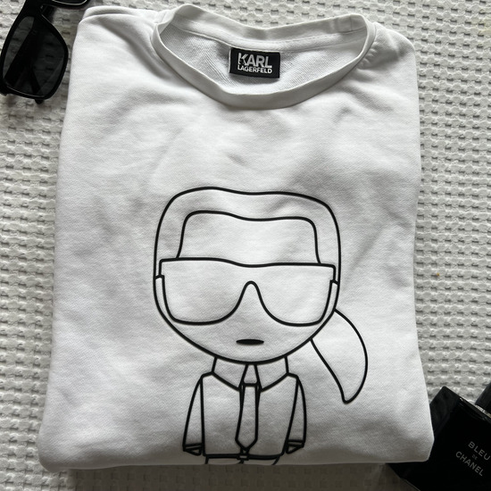 KARL LAGERFELD ORIGINAL muski beli duks M