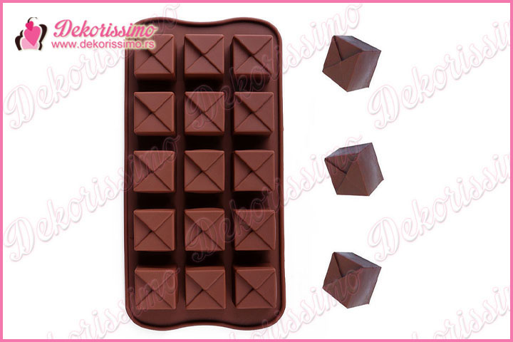 Silikonska modla za praline kockice – K6006