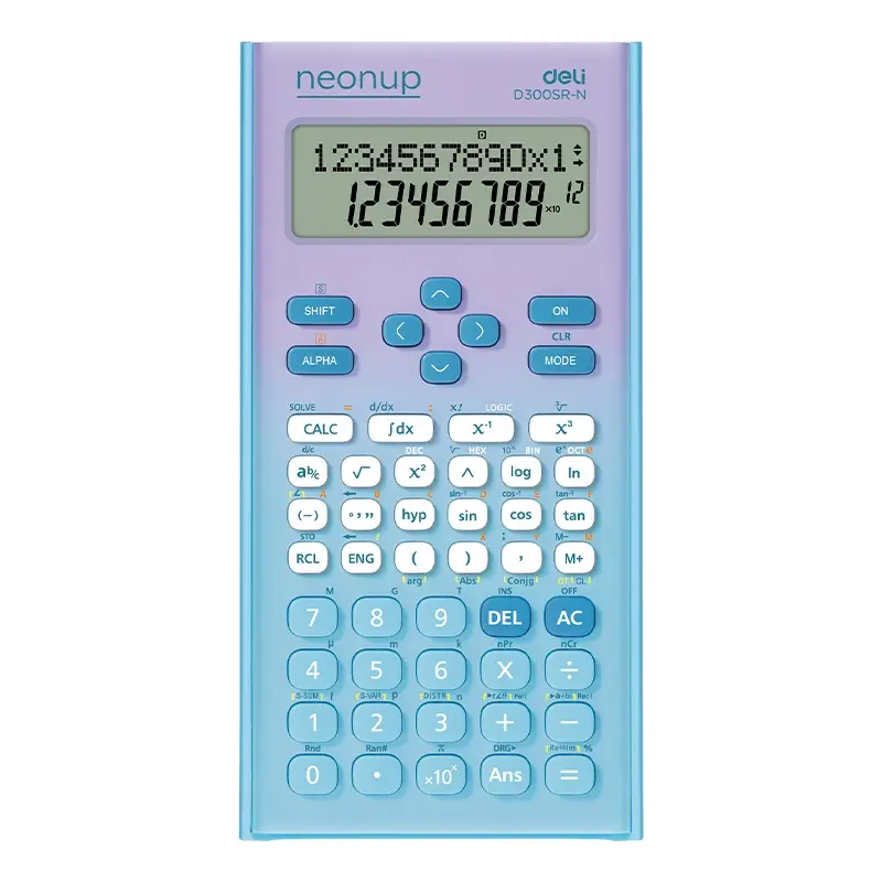 Deli matematički kalkulator ED300SR-N, neonski, ljubičasti