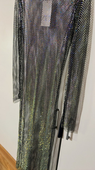 Zara mesh rhinestone dugacka haljina s