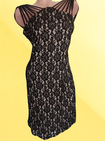 ❤️SCARLETT-CRNO ZLATNA OD ČIPKE❤️NOVO-L-XL